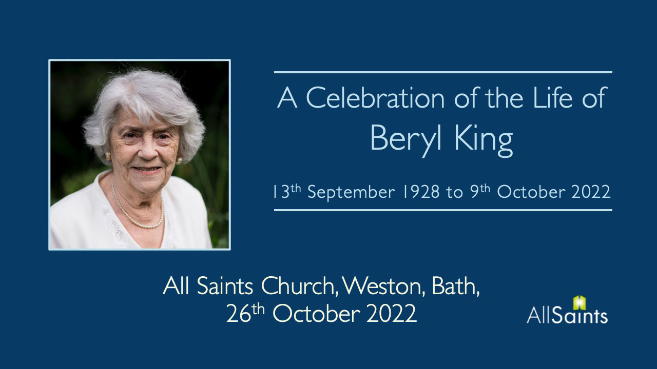 All Saints Church Weston : Beryl King
